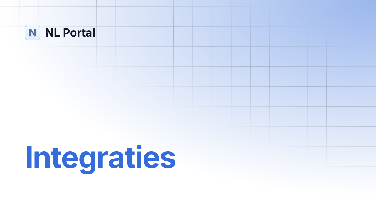 Integraties | NL Portal
